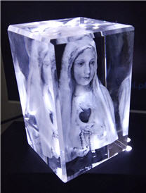 Our Lady Fatima - 3D Crystal Engraved – 3D Crystal ph